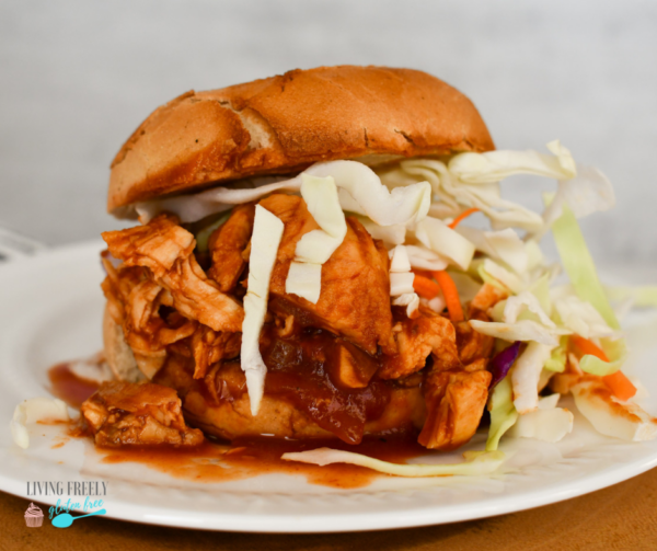 BBQ Chicken Sandwich Recipe - Living Freely Gluten Free